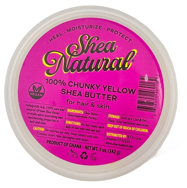 Shea Natural Chunky Yellow Shea Butter 5oz Wholesale | Back2Africa.com